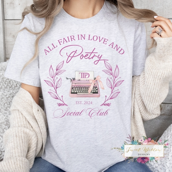 Tops | The Tortured Poets Department Love Poetry Graphic Tshirt | Poshmark